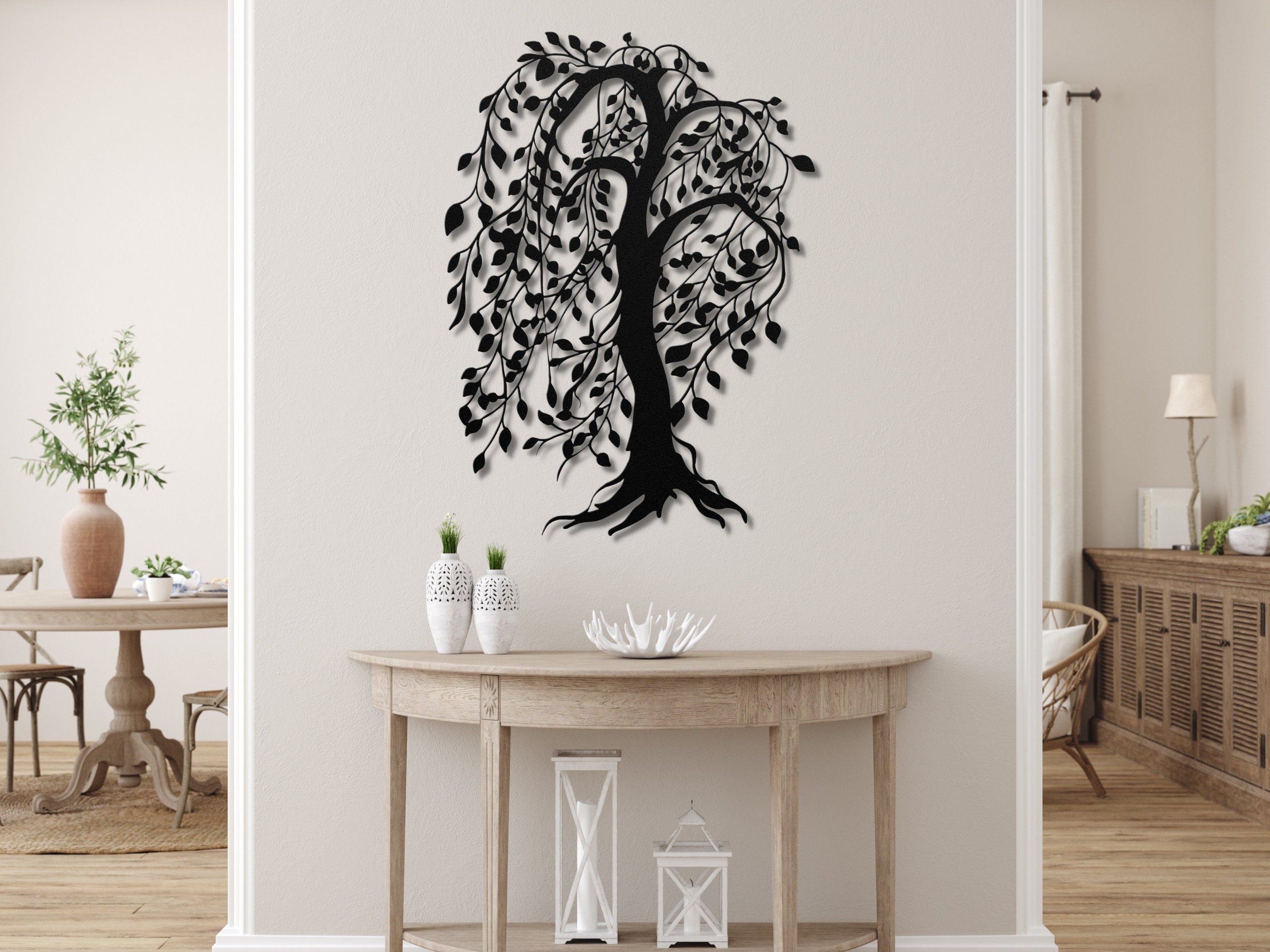 Weeping Willow Tree Metal Wall Art, Willow Tree Art, Willow Tree Wall ...