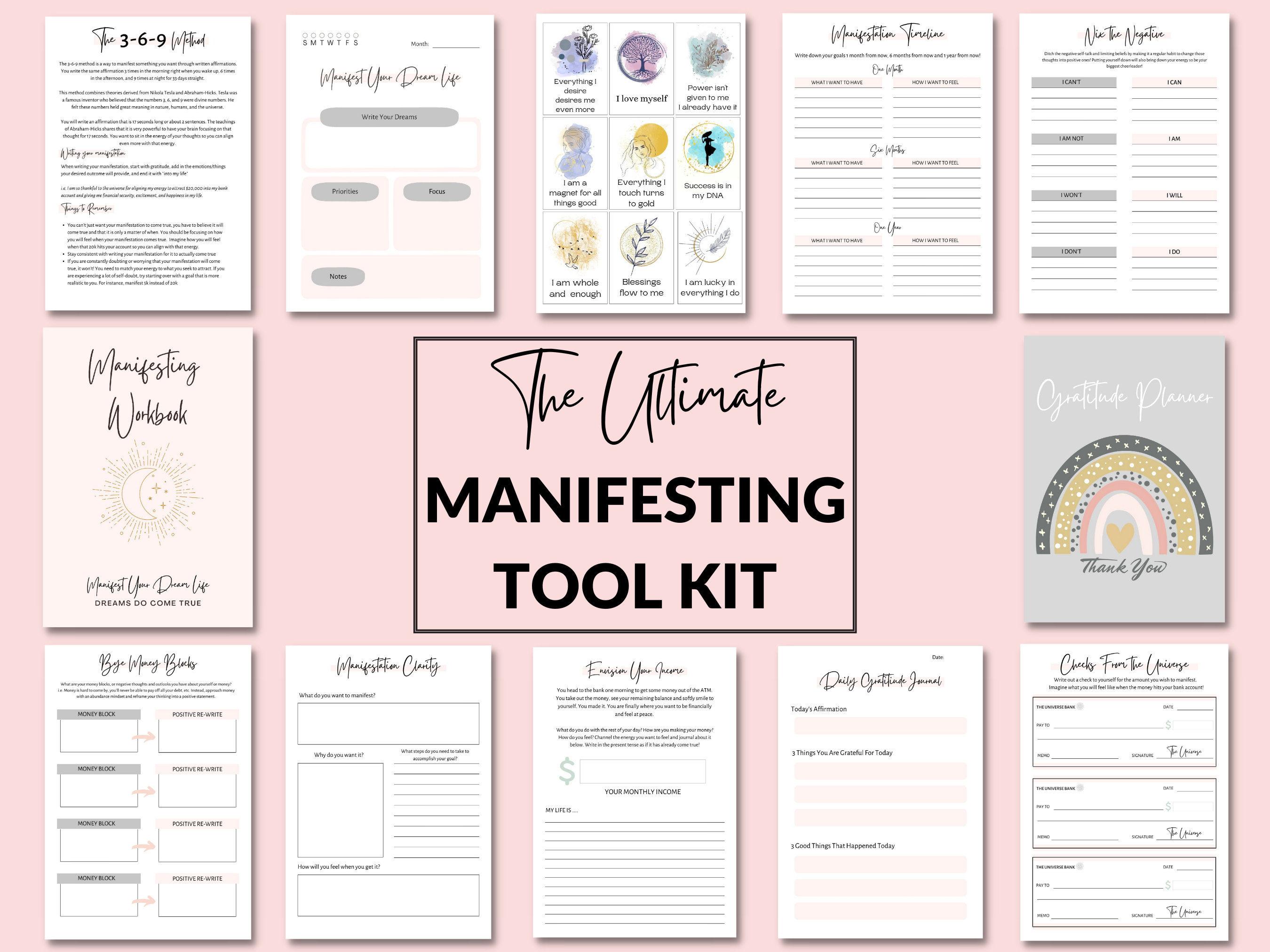 Manifestation Journal Printable, Digital Manifestation Guide, Law of ...