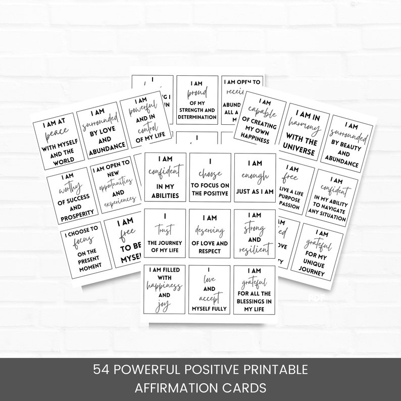Positive Affirmation Cards Positive Affirmation Card Deck Vision
