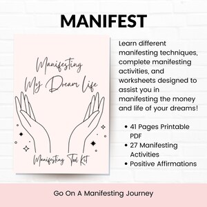 Manifestation Journal Printable, Digital Manifestation Guide, Law of ...