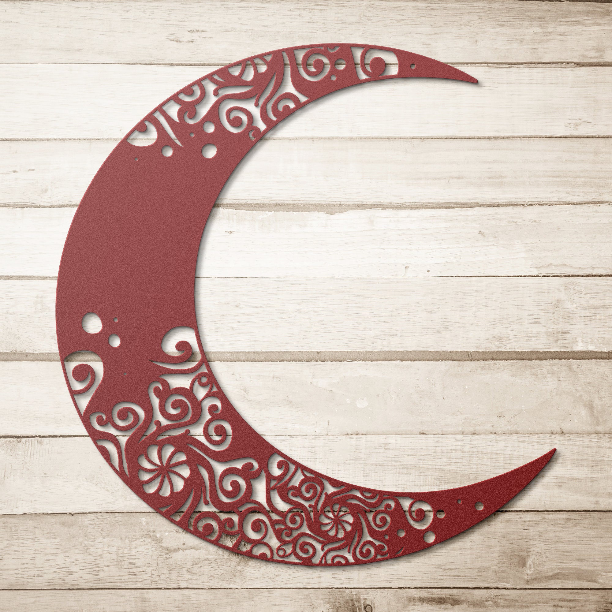 Moon Metal Wall Art, Crescent Moon Wall Art, Witchy Wall Art, Mandala ...