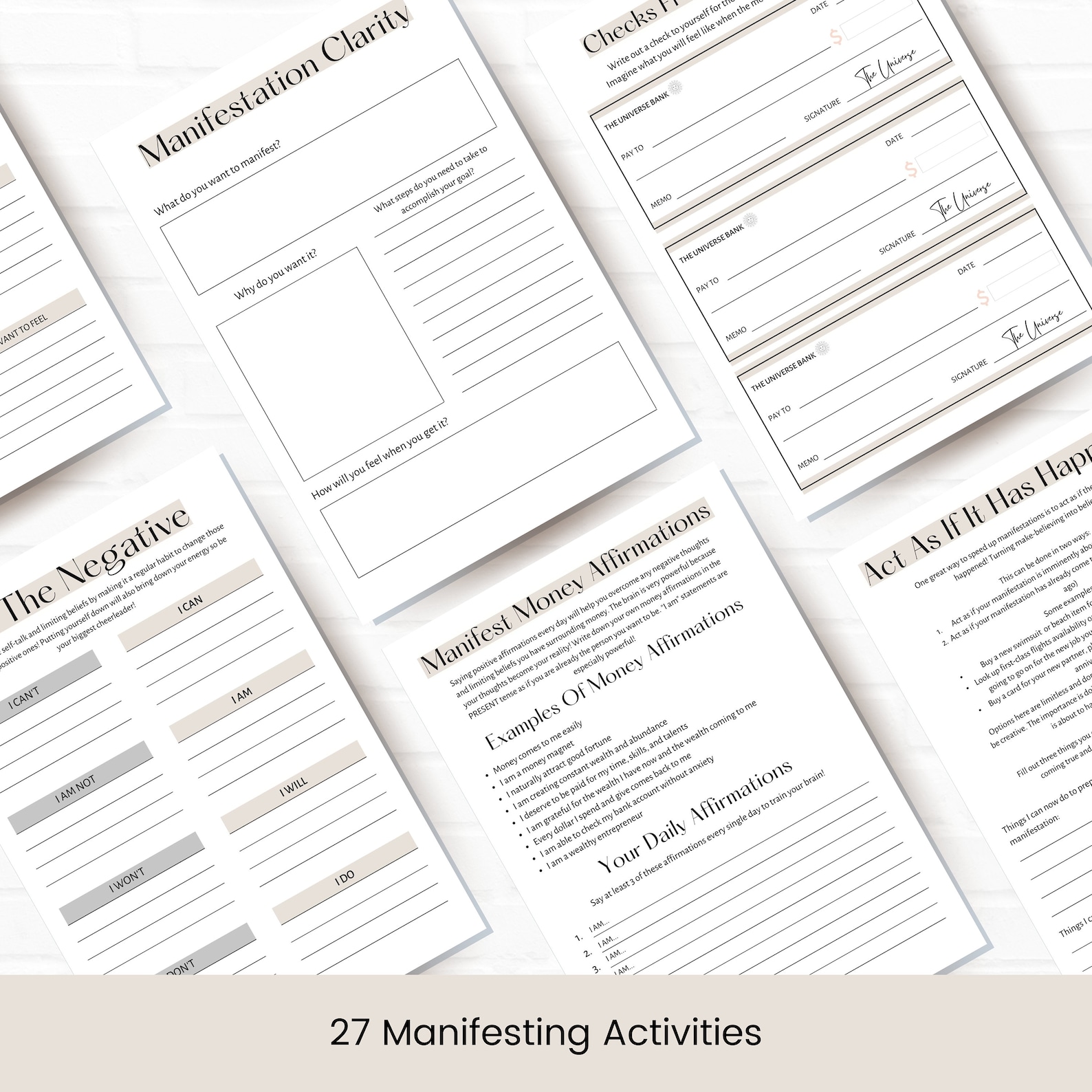 Manifestation Workbook, Manifestation Journal Printable, Digital ...