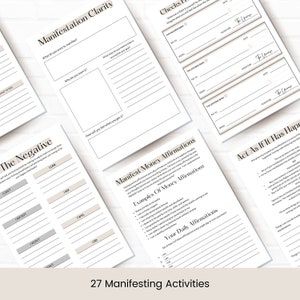 Manifestation Workbook, Manifestation Journal Printable, Digital ...