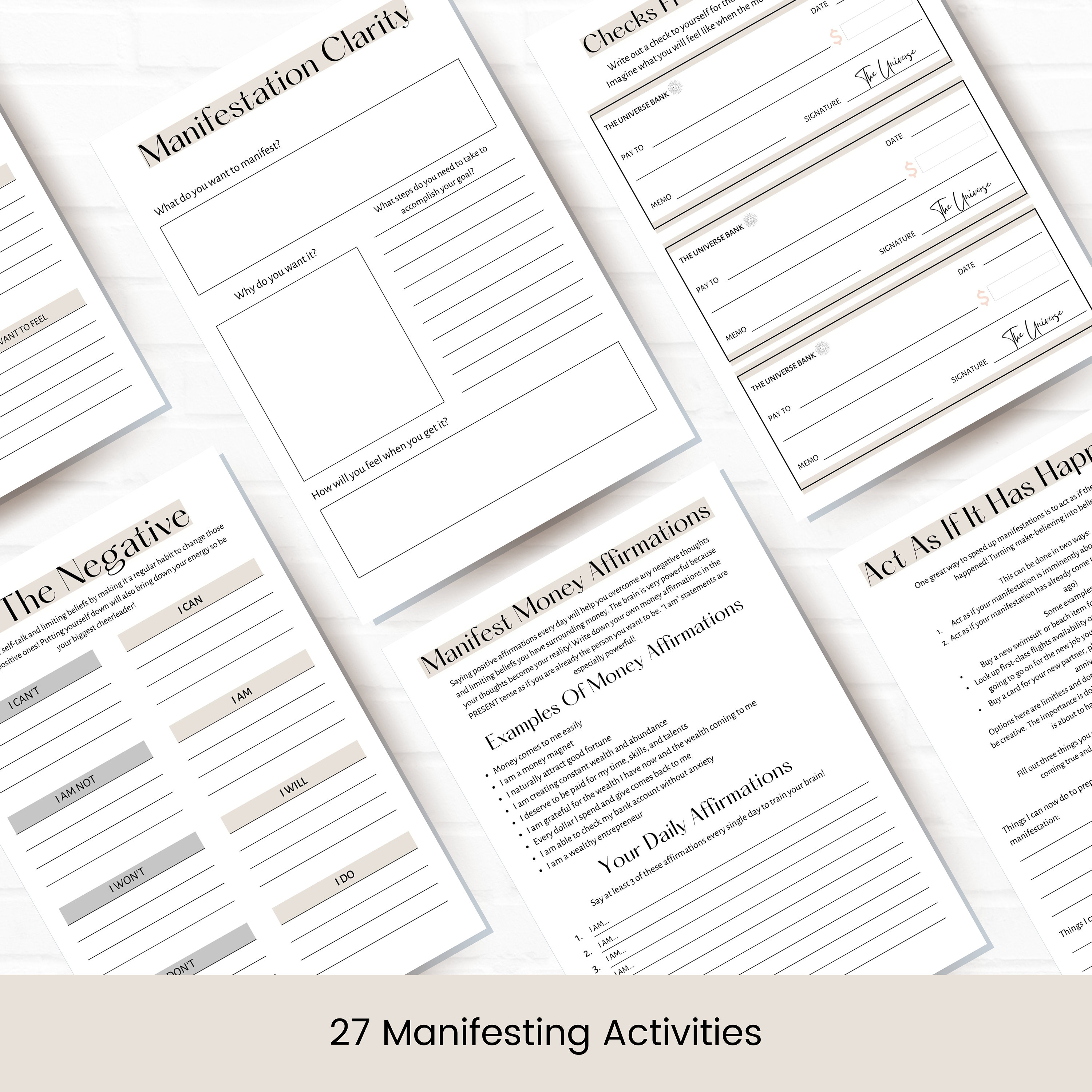 Manifestation Workbook, Manifestation Journal Printable, Digital ...