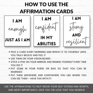 Positive Affirmation Cards Printable, Positive Affirmation Card Deck ...