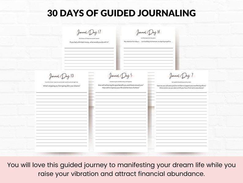 Manifestation Journal Printable, Digital Manifestation Guide, Law of ...