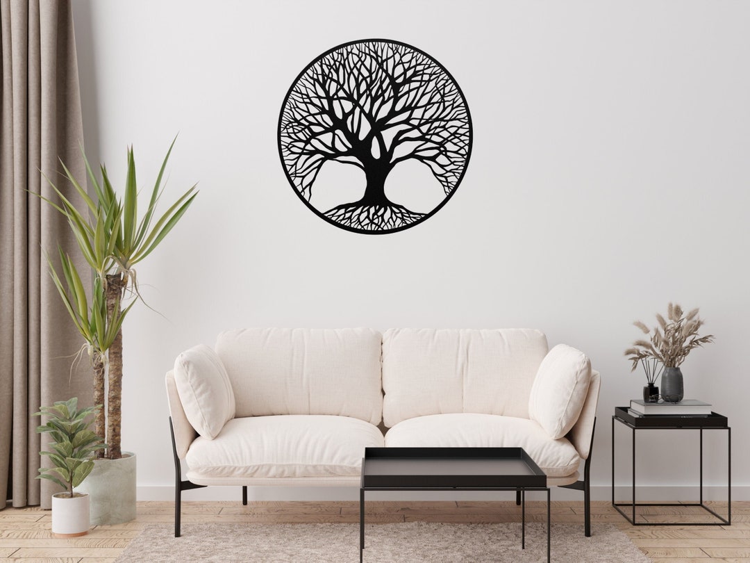Metal Oak Tree Wall Art, Tree of Life Wall Art, Metal Tree of Life Wall ...