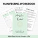 Manifestation Workbook, Manifestation Journal Printable, Digital ...
