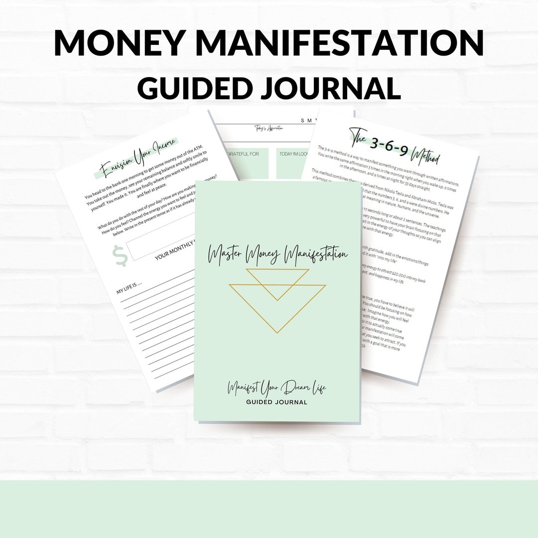 Money Manifestation Journal, Printable Manifestation Journal, Manifest ...