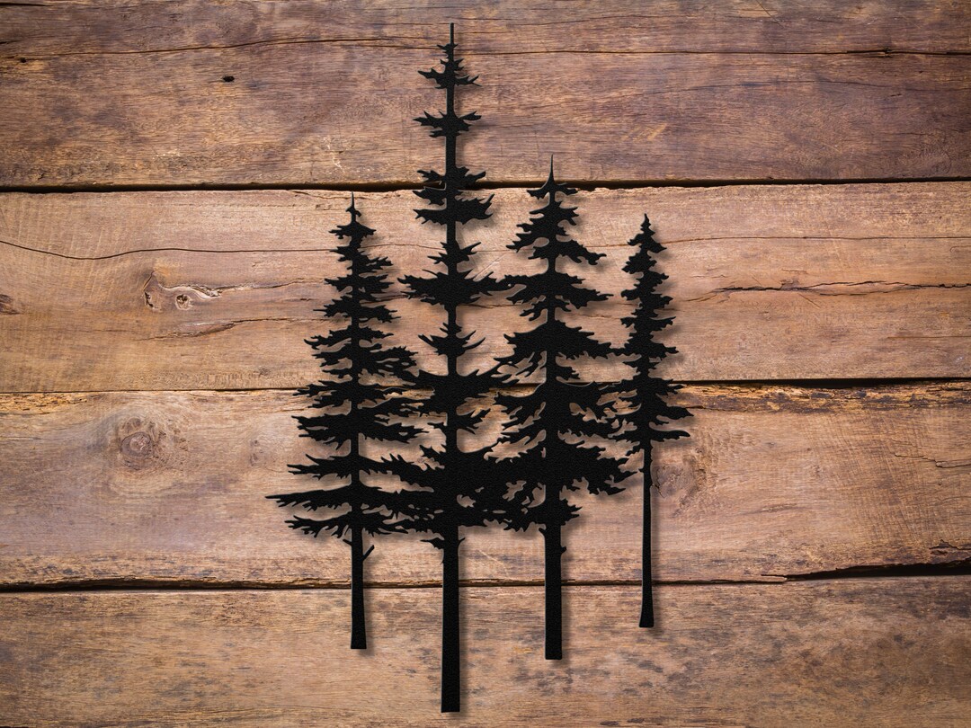 Pine Tree Wall Art, Metal Pine Tree Wall Decor, Metal Tree Wall Art ...