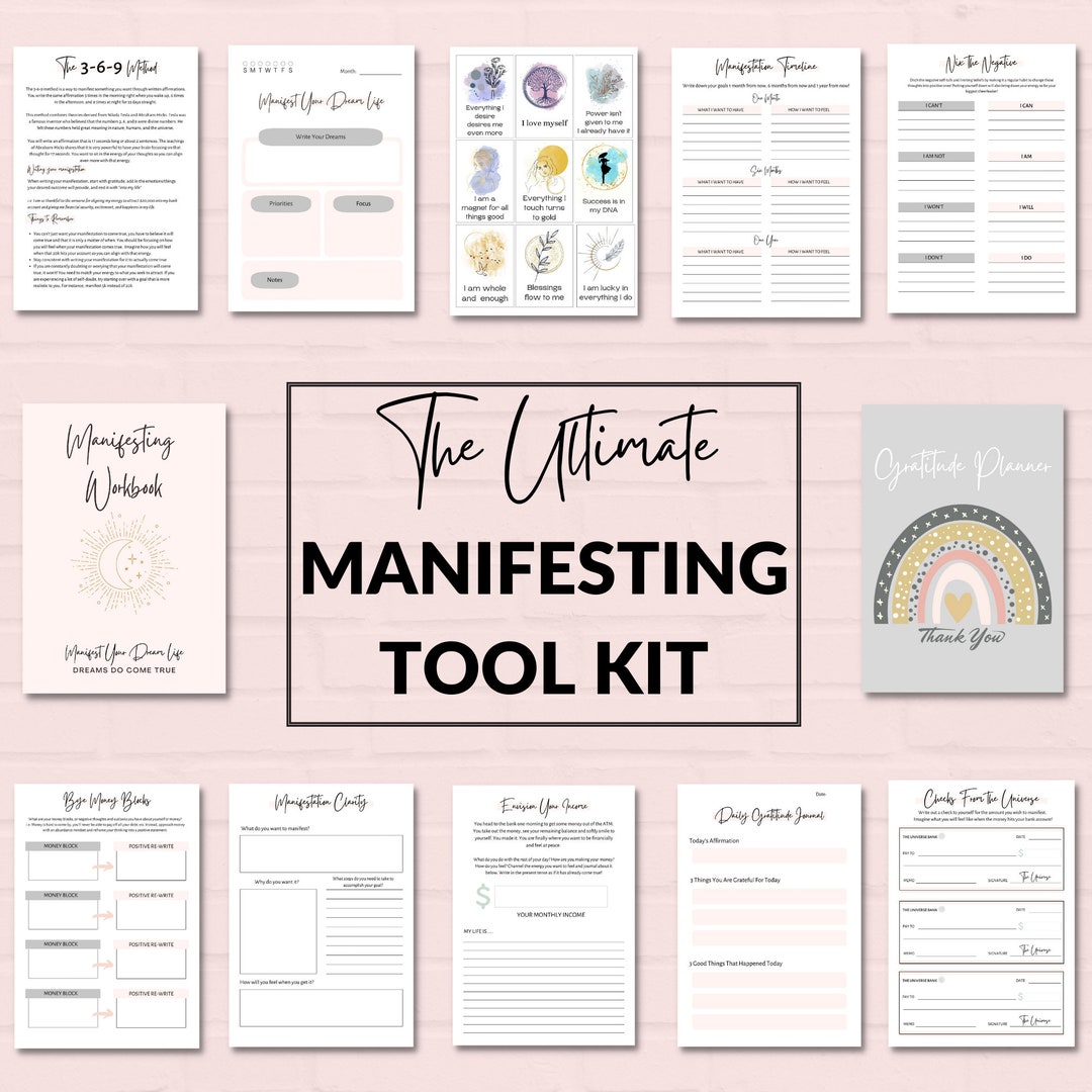 Manifestation Journal Bundle, Manifestation Kit, Manifestation Journal ...
