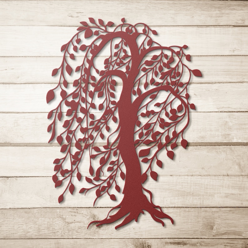 Weeping Willow Tree, Metal Weeping Willow Wall Art, Willow Tree Sign ...
