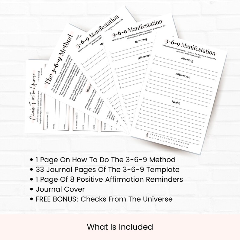 369 Manifestation Journal Printable, 369 Manifest Journal, 369 Method ...