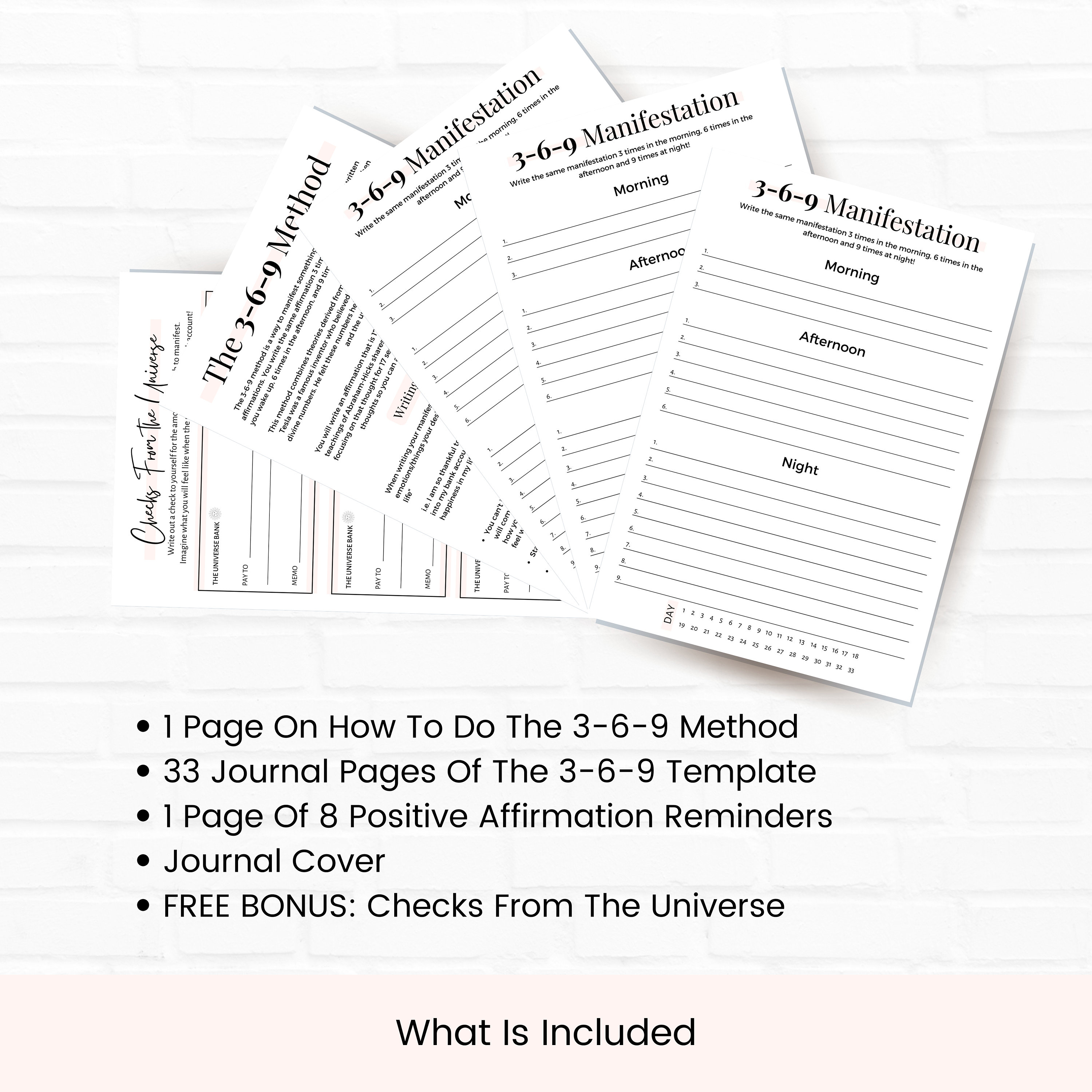 369 Manifestation Journal Printable, 369 Manifest Journal, 369 Method, 369 Manifestation Method ...