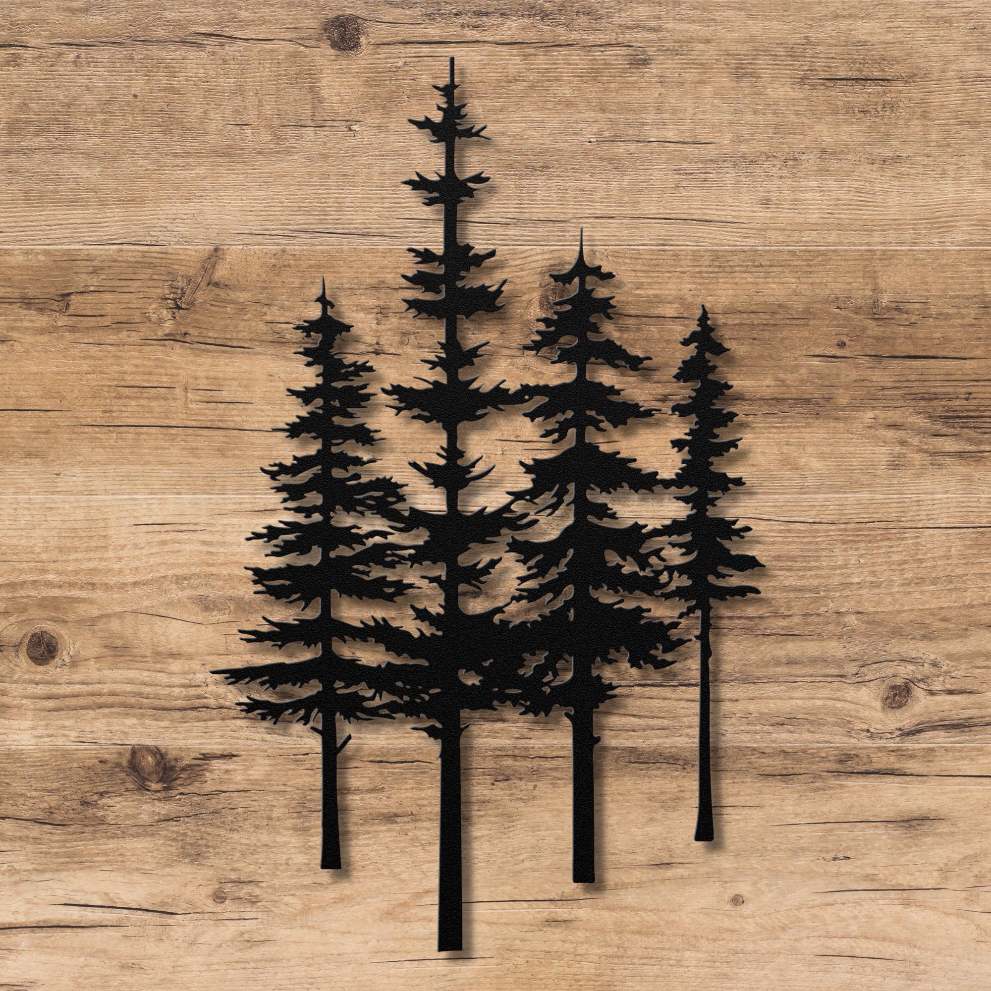 Pine Tree Metal Wall Art, Metal Pine Tree Wall Decor, Metal Tree Wall ...