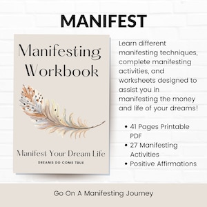 Manifestation Workbook, Manifestation Journal Printable, Digital ...