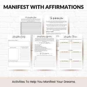 Affirmation Workbook, Affirmation Journal, Daily Affirmations ...