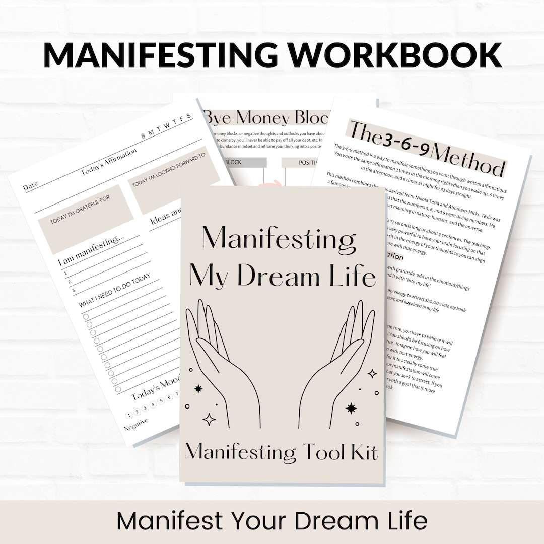 Manifestation Workbook, Manifestation Journal Printable, Digital ...