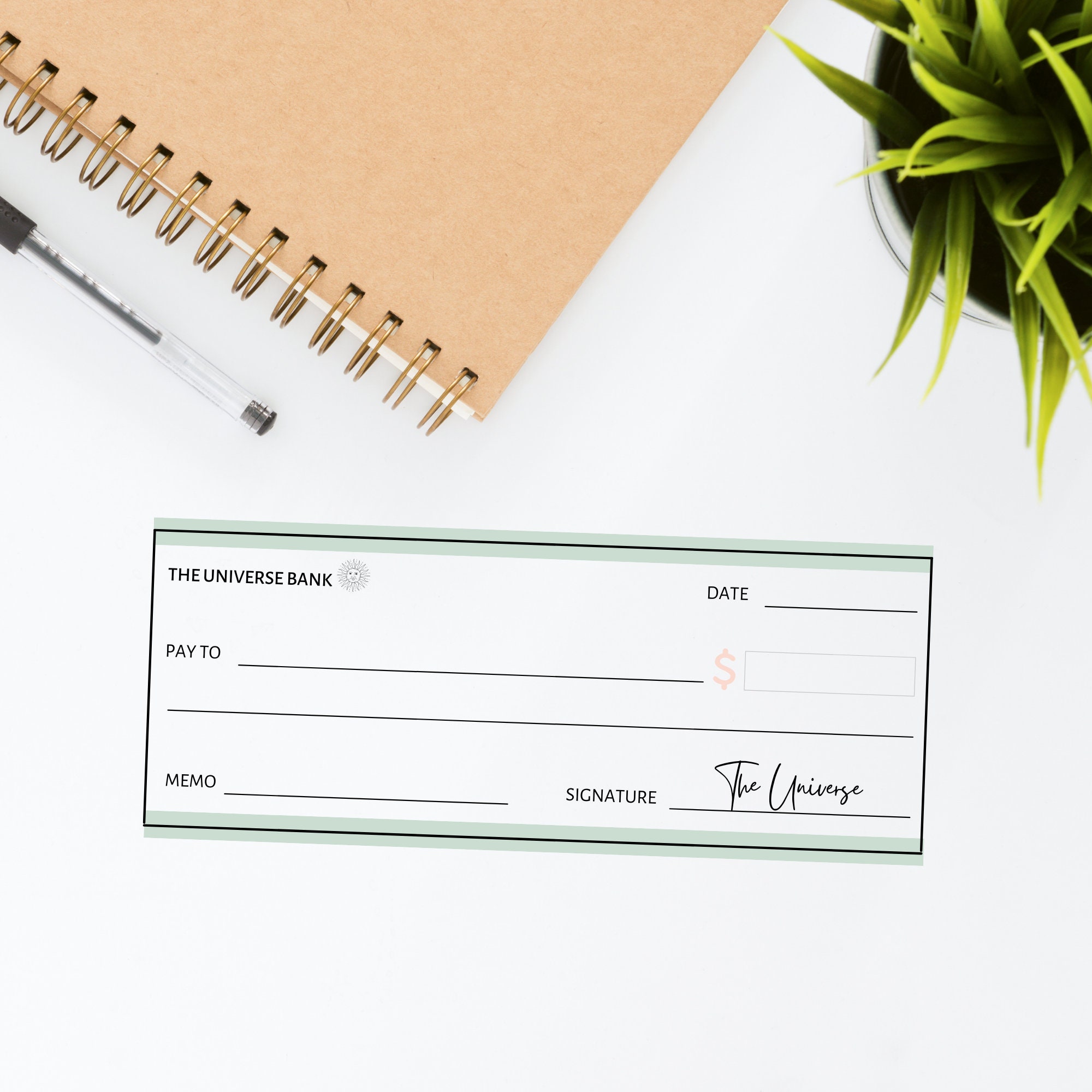 Manifestation Check, Printable Manifesting Check, Blank Manifestation ...