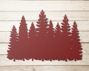 Metal Tree Wall Art Ponderosa Pine Tree Silhouette Home Decor - Etsy