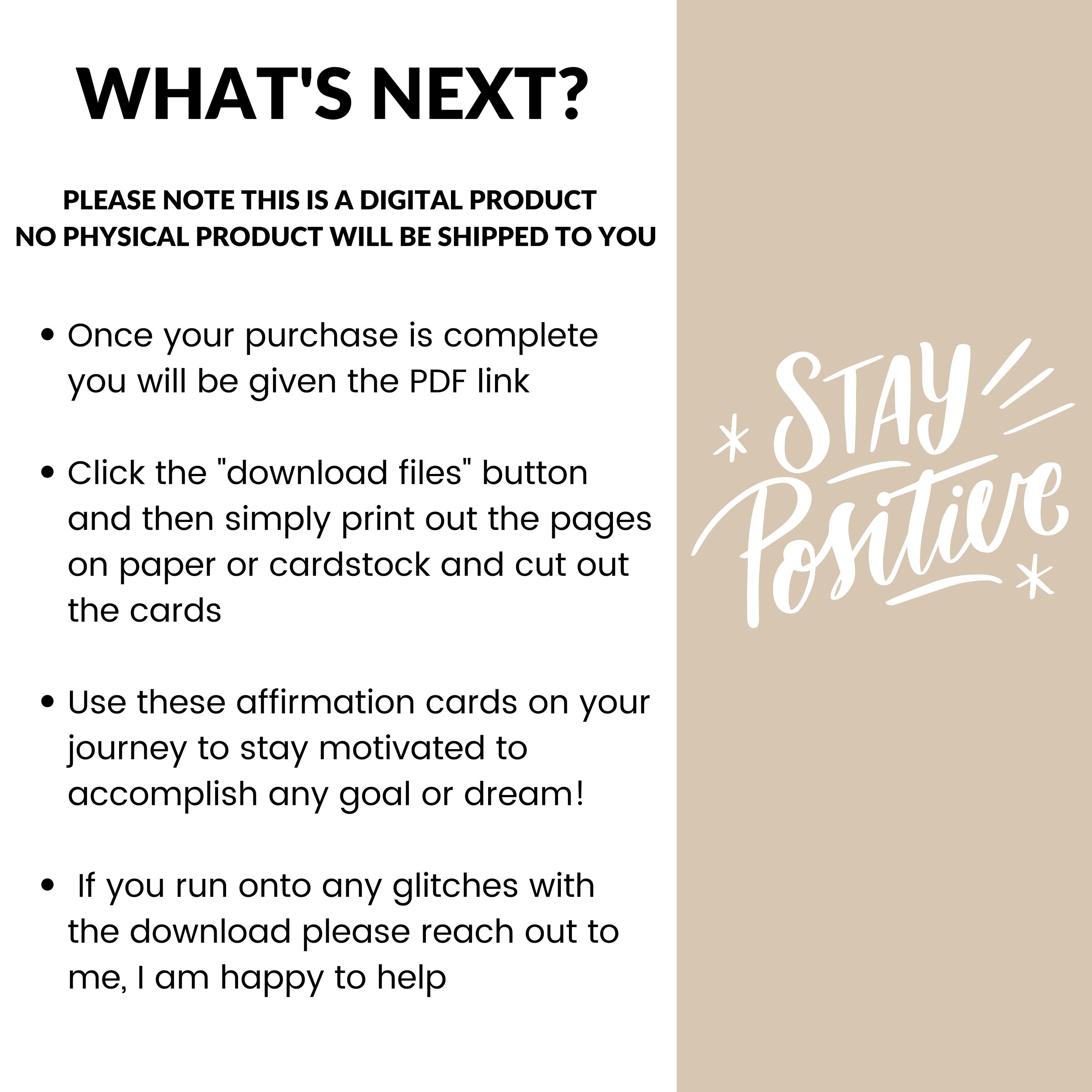 Inspirational Message Cards, Printable Motivational Cards, Mindfulness ...