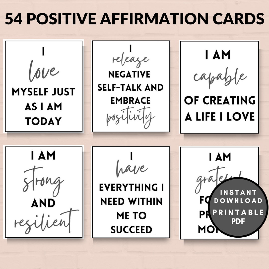 Positive Affirmation Cards, Positive Affirmation Card Deck, Vision ...