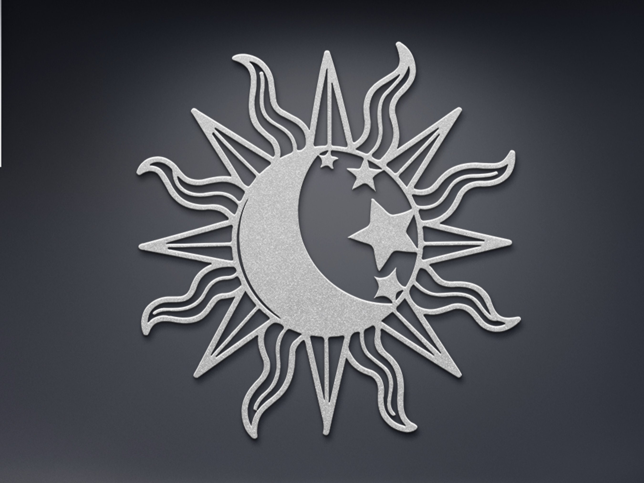 Metal Sun and Moon Wall Art, Sun and Moon Wall Decor, Sun Moon Wall Art ...