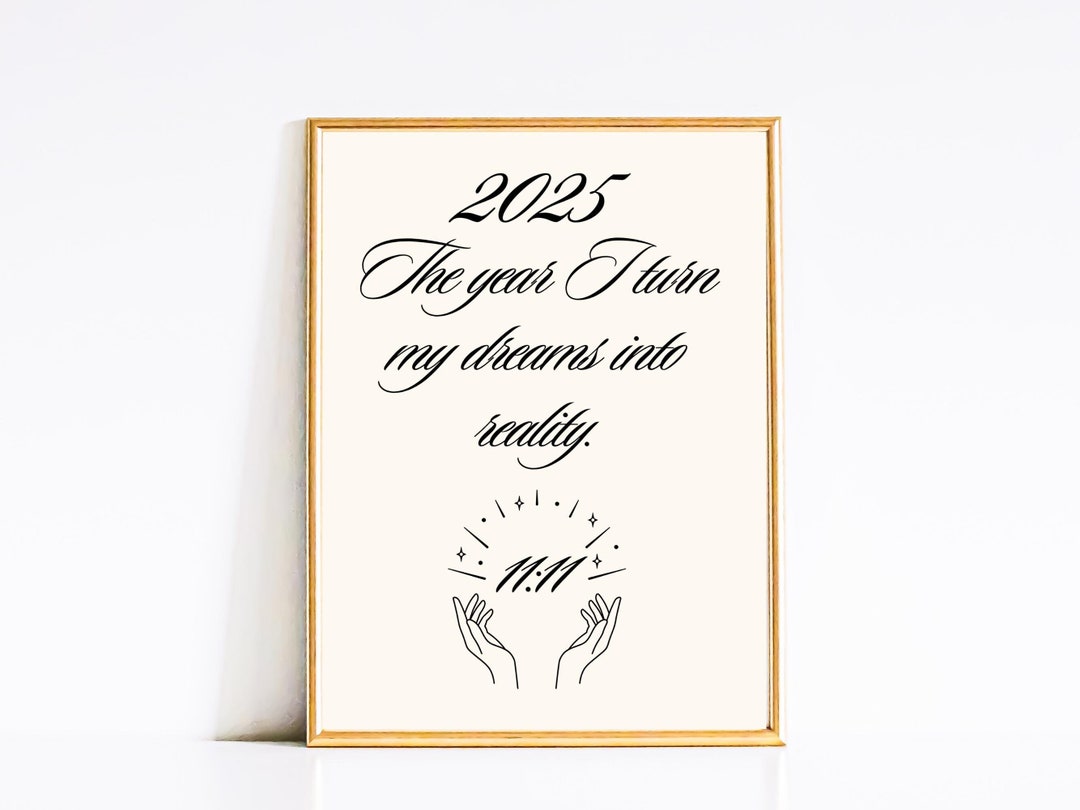 2025 Vision Board Digital Download, Manifestation Wall Art, 11:11 ...