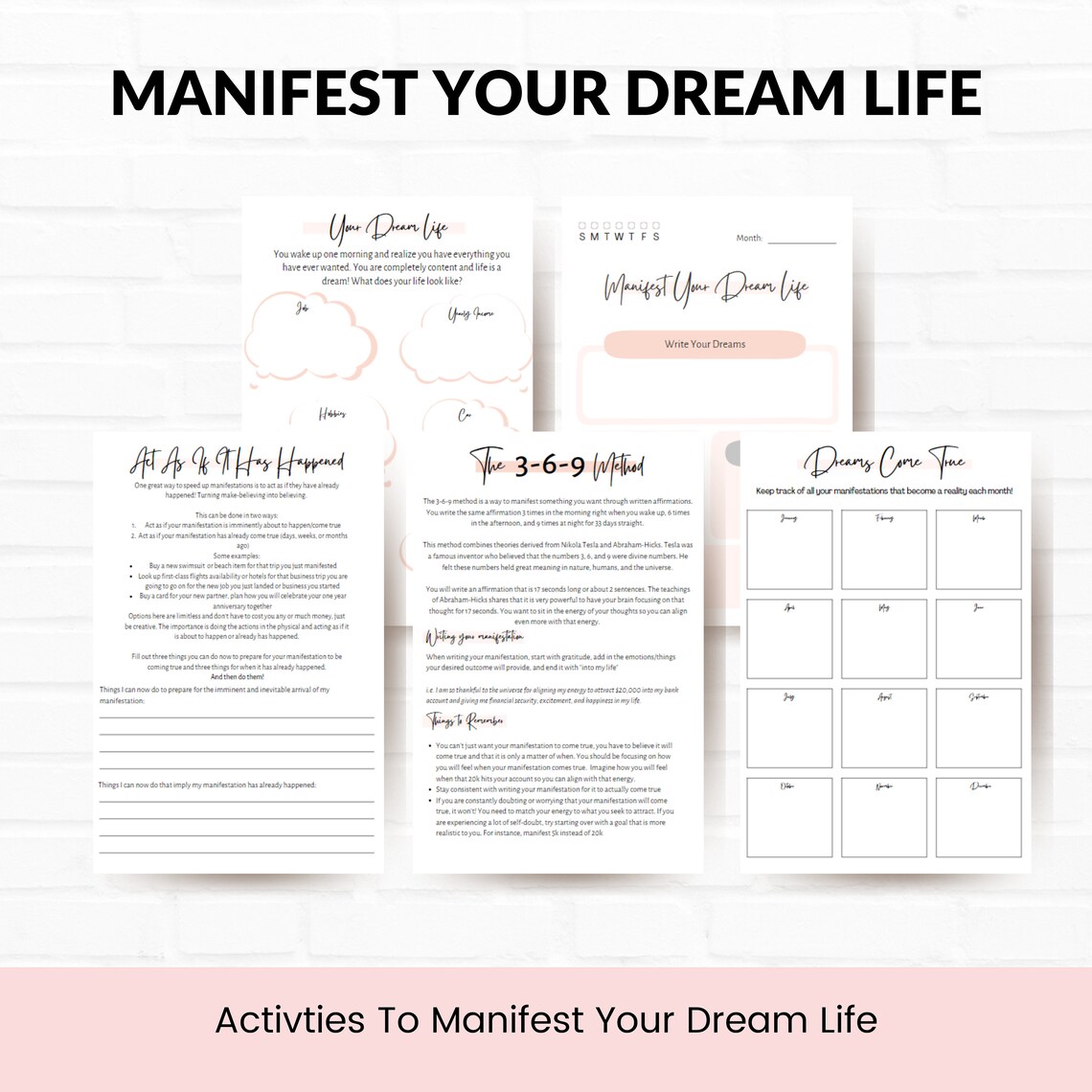 Manifestation Journal Printable Digital Manifestation Guide - Etsy Canada