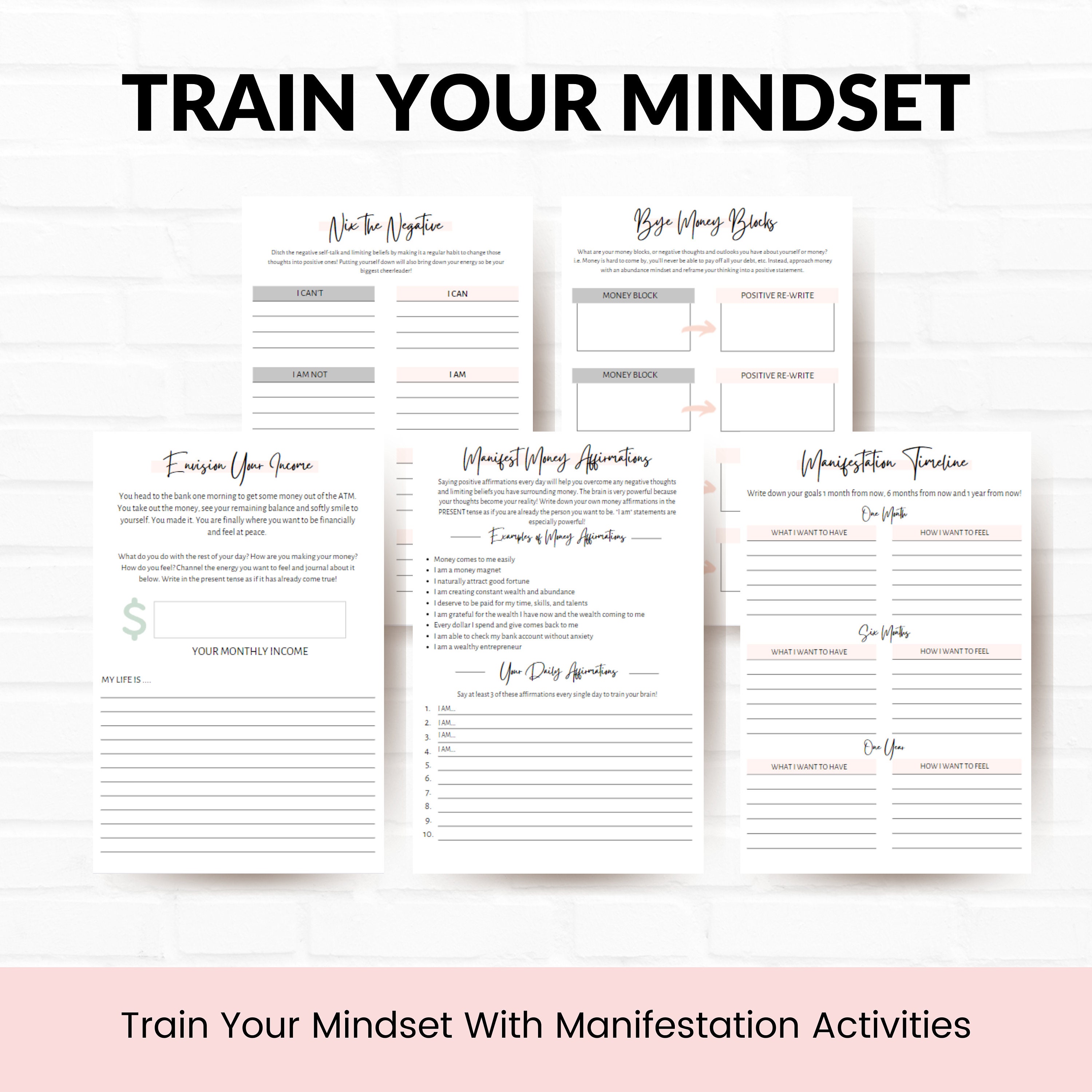 Manifestation Journal, Printable Manifesting Journal, Digital ...