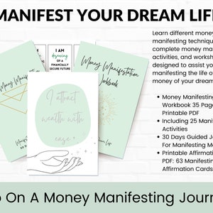 Manifestation Journal, Money Manifestation Workbook, Money ...