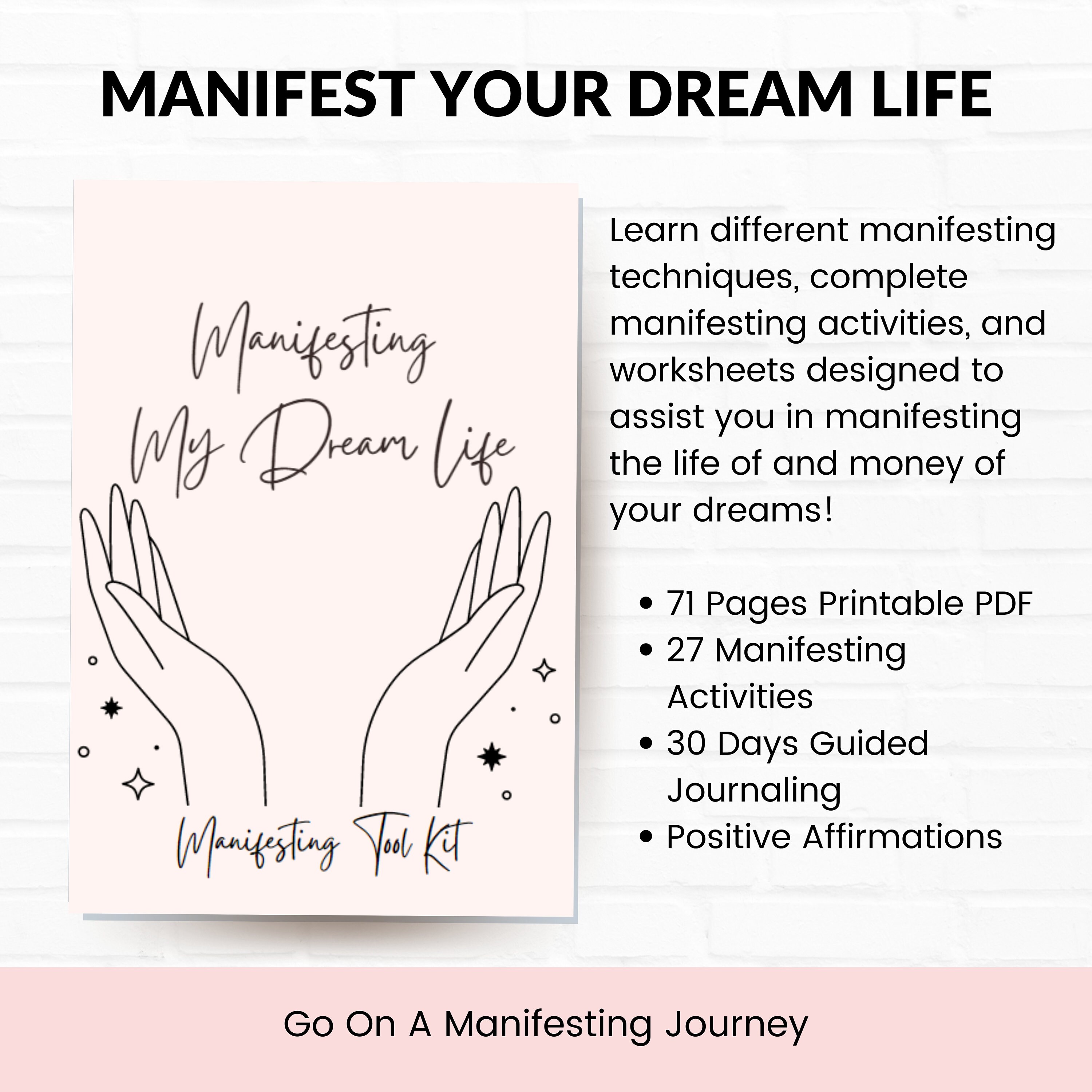 Manifestation Journal Printable, Manifesting Journal, Digital ...