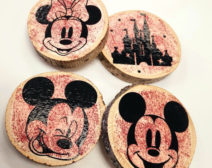 Disney Coasters, Mickey and Minnie Mouse Coasters - Etsy
