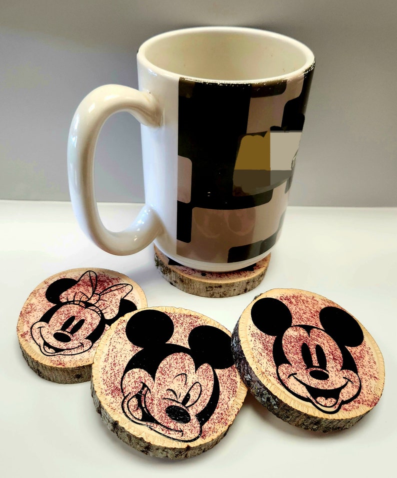 Disney Coasters, Mickey and Minnie Mouse Coasters - Etsy