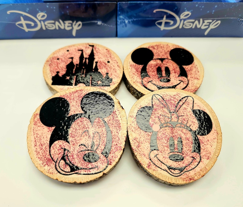 Disney Coasters, Mickey and Minnie Mouse Coasters - Etsy