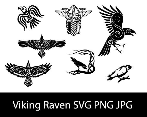 Viking Raven SVG pack / Cricut Compatible / Raven Crow - Etsy México