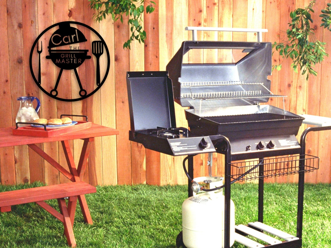 Custom Grill Master Sign | Custom Metal Signs | Metal Wall Art | Name ...