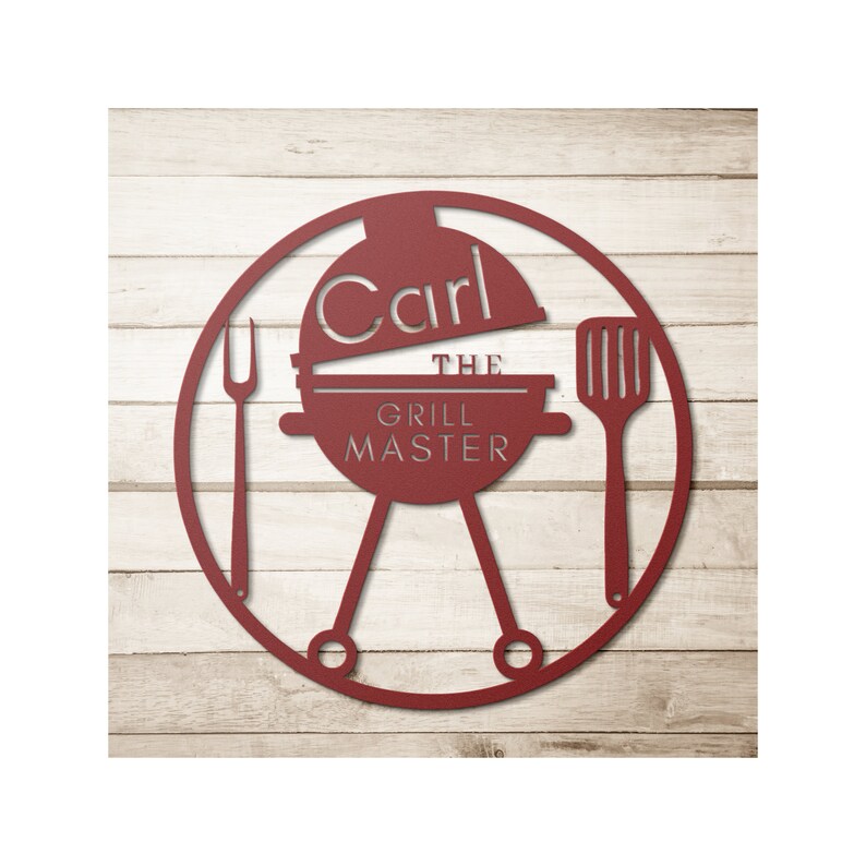 Custom Grill Master Sign | Custom Metal Signs | Metal Wall Art | Name ...