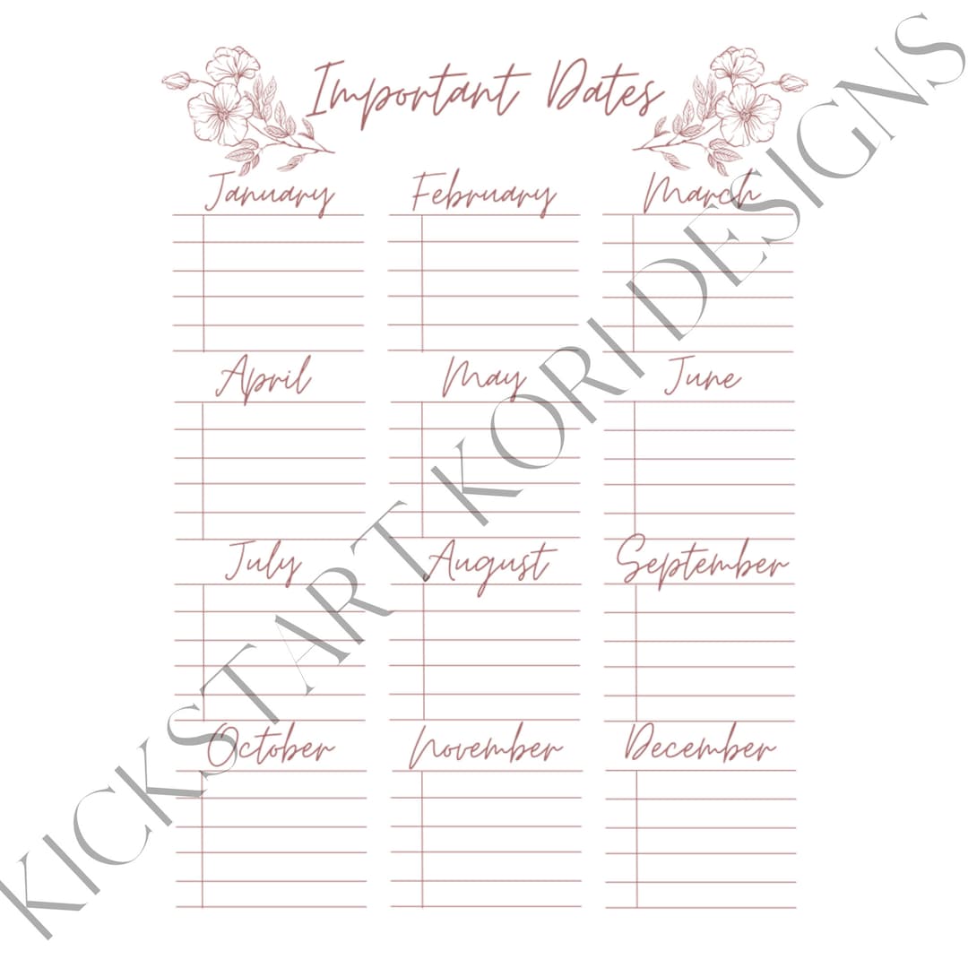 Printable Five-year Journal | 5 Years Journal | Five Year Diary ...