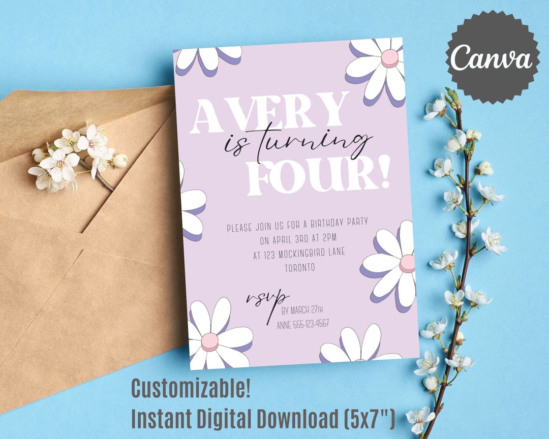 Customizable Birthday Invitation Printable Teen Birthday - Etsy