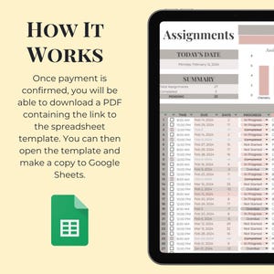 Google Sheets Student Planner Spreadsheet Template School College ...