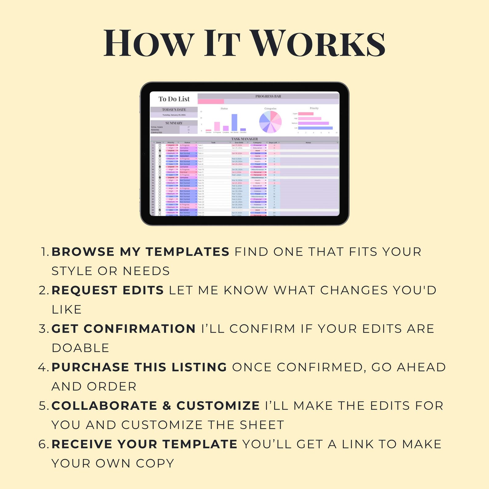 Custom Google Sheets Template !! MESSAGE BEFORE PURCHASE ...