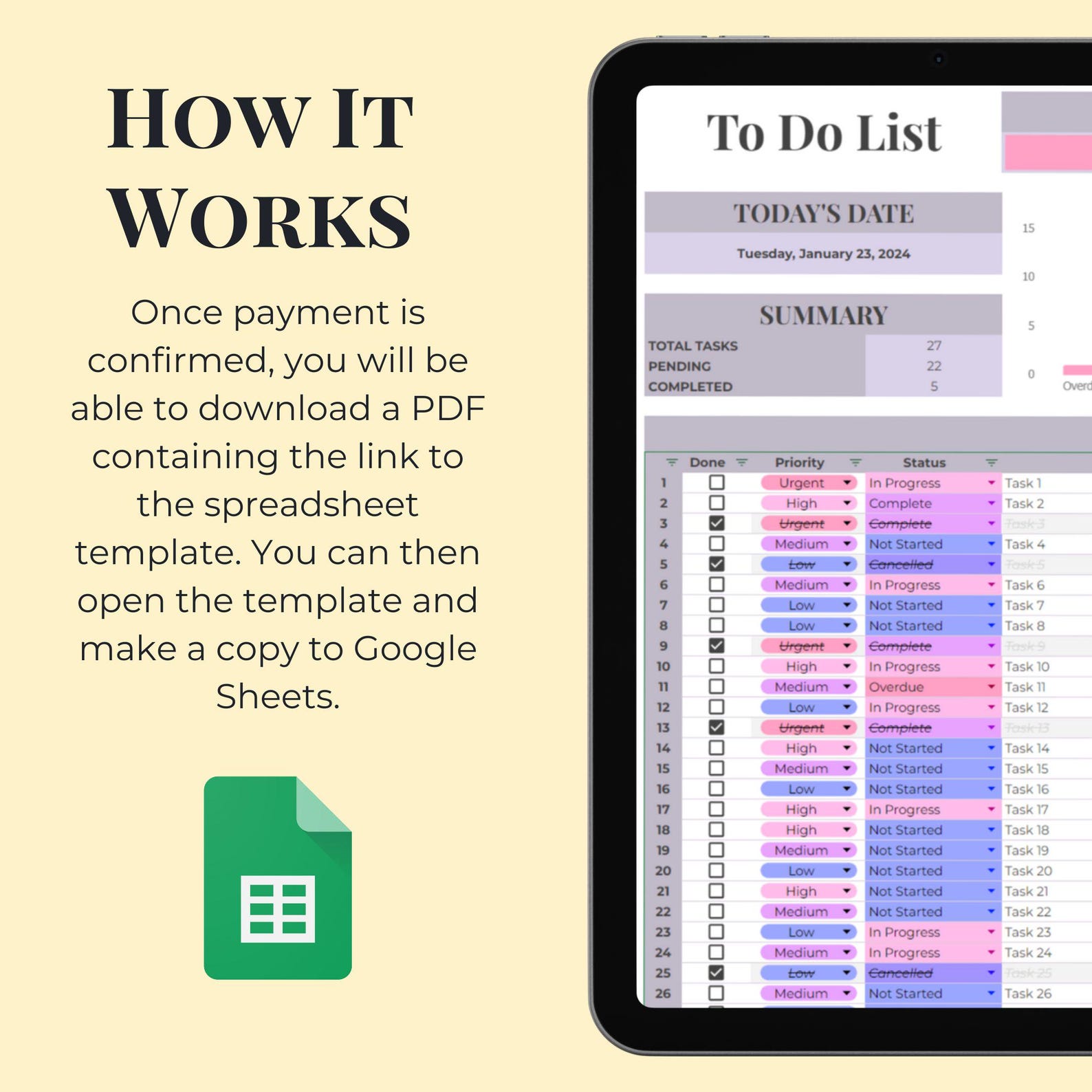 Academic Student Planner: Google Sheets Spreadsheet Template for School ...