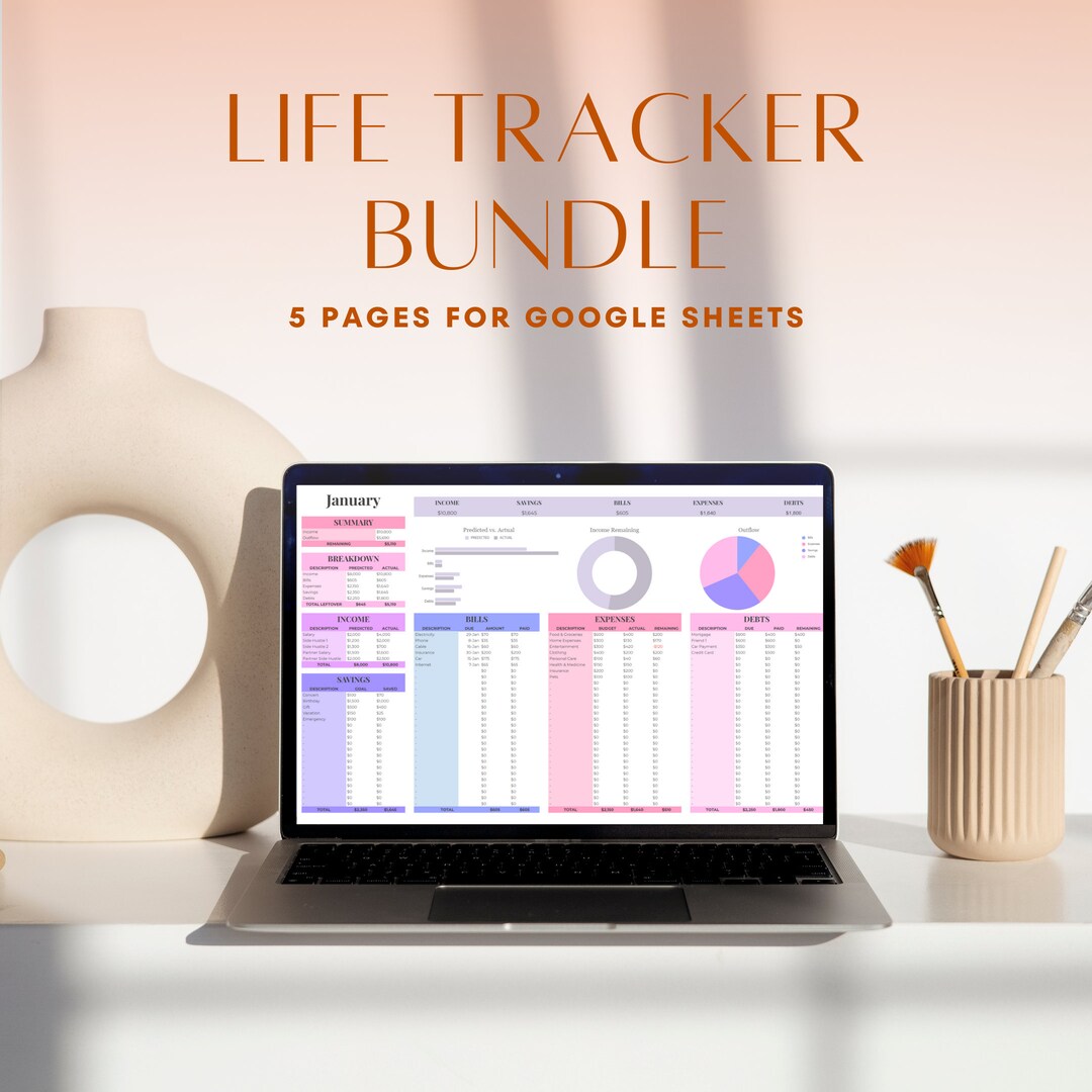 Google Sheets Life Planner Spreadsheet Bundle, to Do List, Budget ...