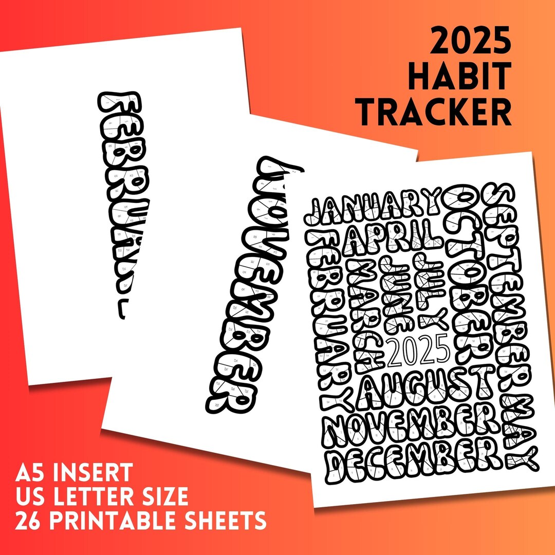 2025 Workout Habit Tracker 365 Habit Tracker Daily Fitness Journal ...