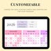 Year at A Glance Calendar Google Sheets Microsoft Excel Full Annual ...