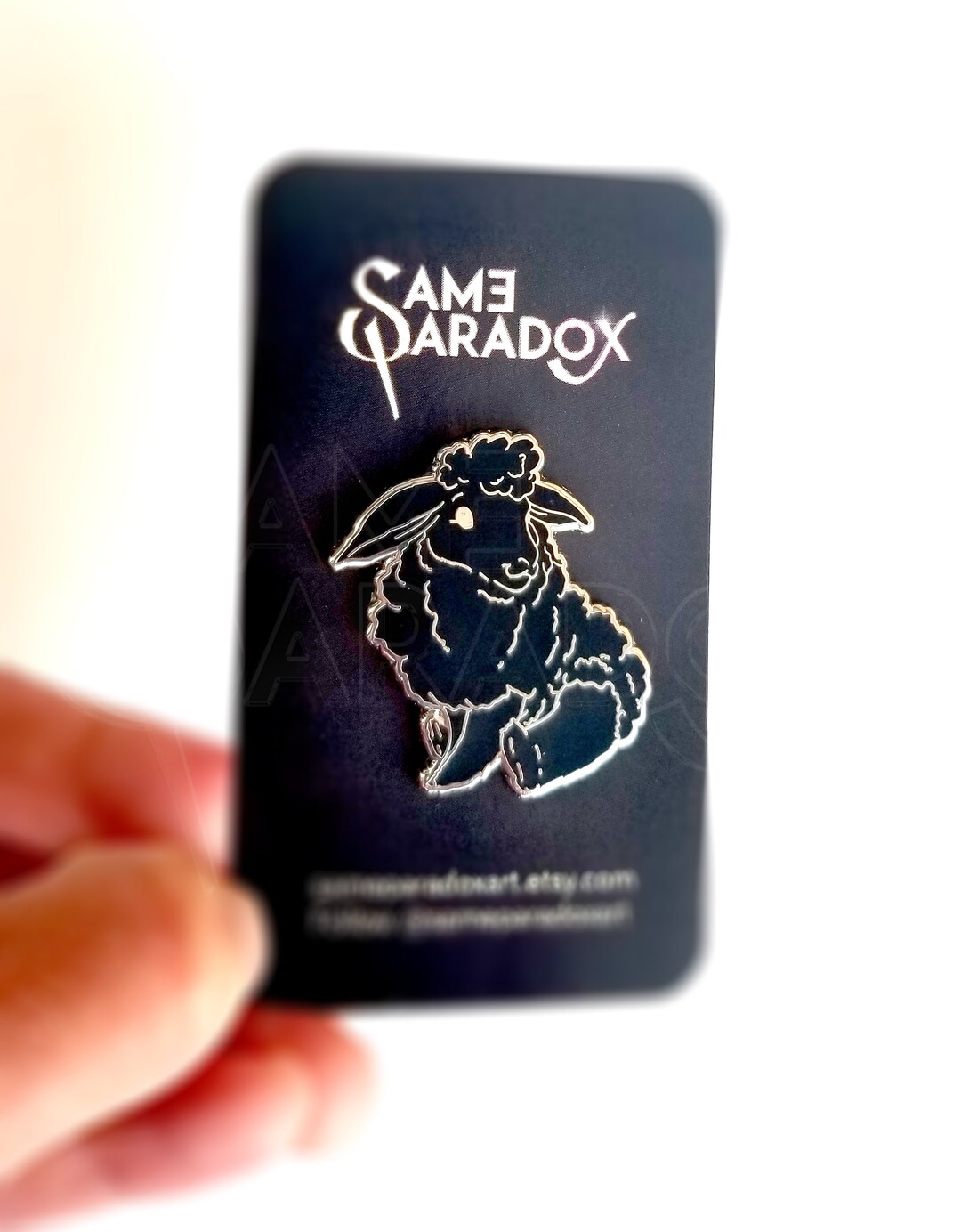 Black Sheep Silver Enamel Pin Silver Decoration Accessory Gift Lapel ...