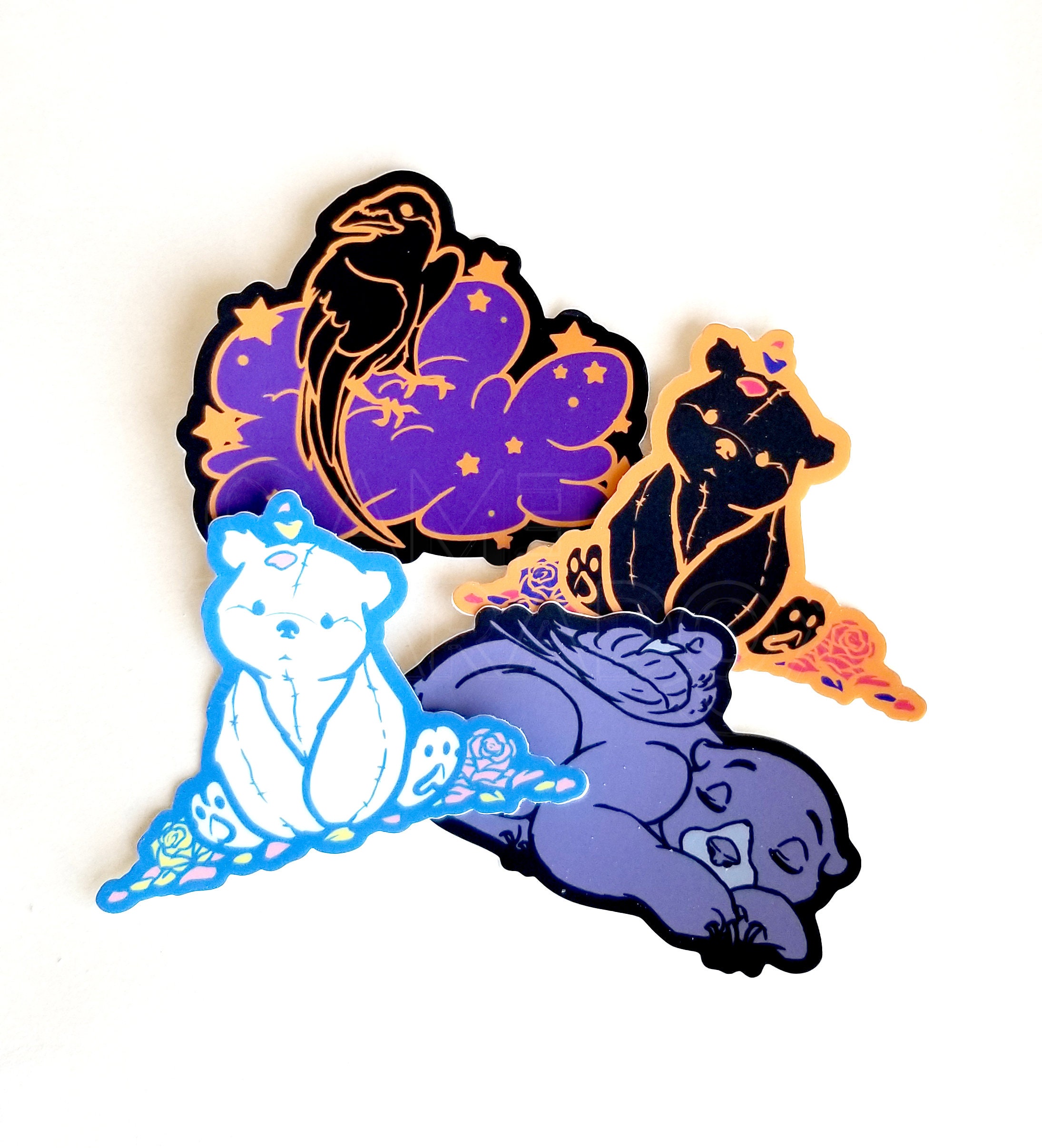 Vinyl Sticker Waterproof Raven Vinyl Sticker Gift Decoration Sticker ...