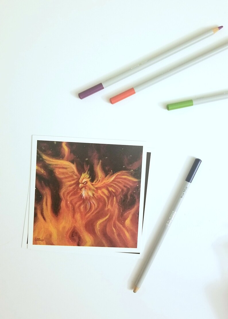 Mini Phoenix Art Print Wall Decor Phoenix Art Home Decor Living Room ...