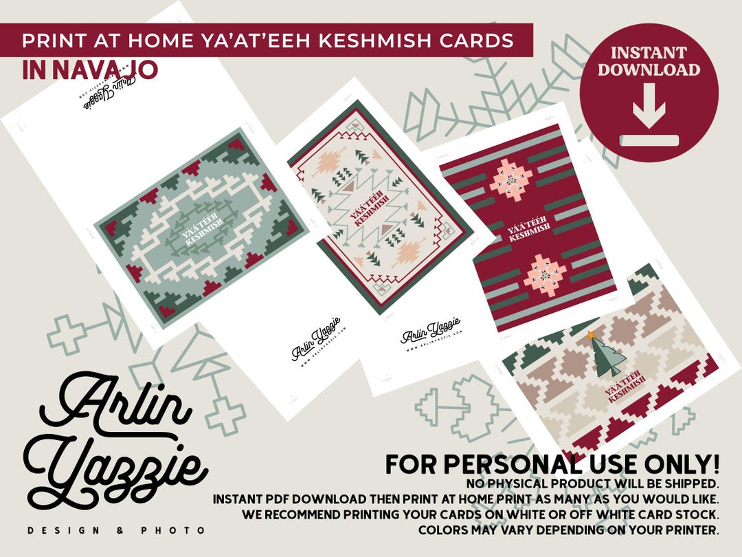 Navajo Christmas Printable Christmas Card, PRINT YOURSELF, Christmas ...